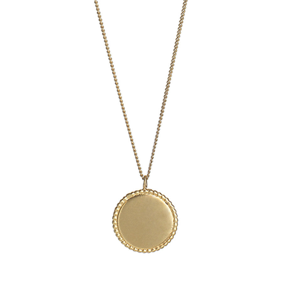 Roman Disc Necklace - Gold | Phoebe Coleman